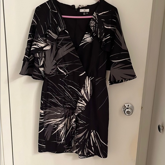 Halston Heritage | Dresses | Halston Heritage Monochrome Wrap Dress ...